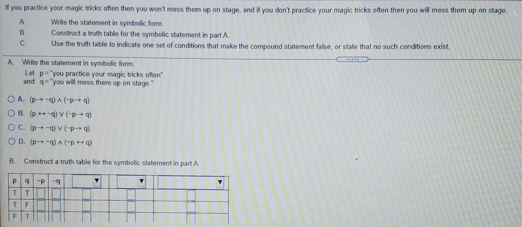 Solved If you practice your magic tricks often then you | Chegg.com