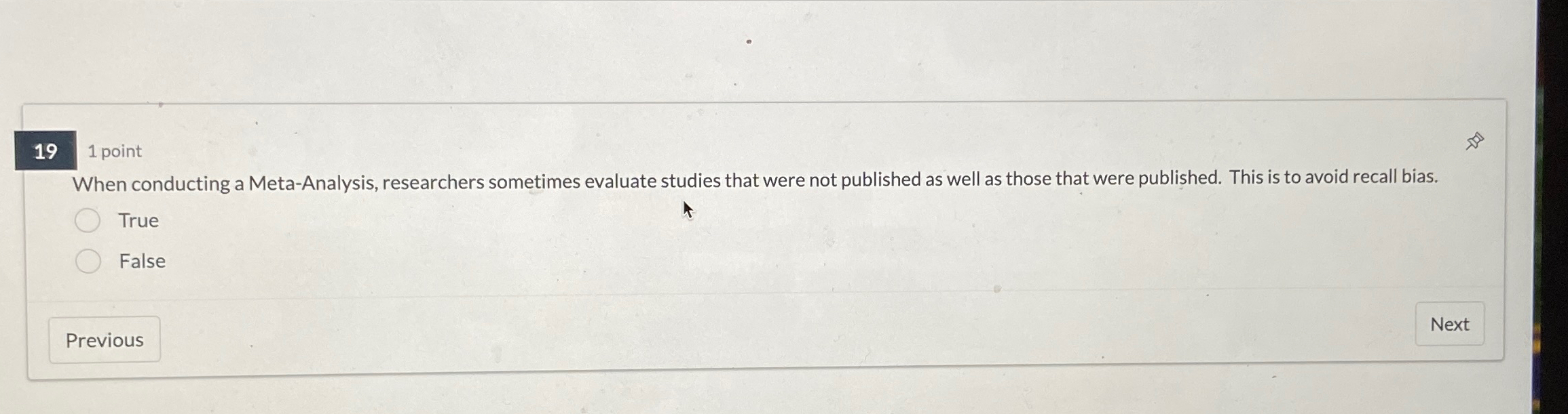 Solved 1 ﻿pointWhen conducting a Meta-Analysis, researchers | Chegg.com