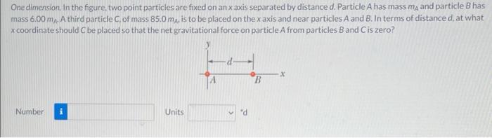 Solved One dimension. In the figure, two point particles are | Chegg.com