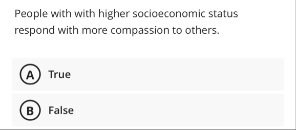 Solved People with with higher socioeconomic status respond | Chegg.com