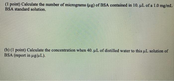 Solved (1 point) Calculate the number of micrograms (ug) of | Chegg.com