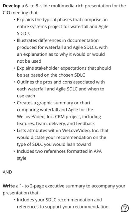 Solved You have been hired to implement a CRM system for | Chegg.com