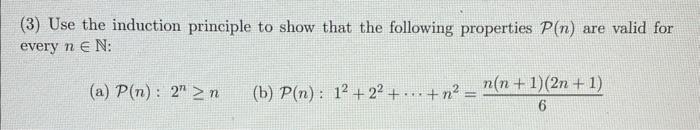 Solved Use the induction principle to show that the | Chegg.com