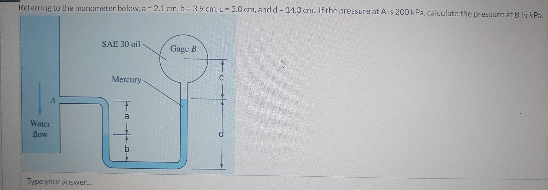 Solved Referring to the manometer below, | Chegg.com