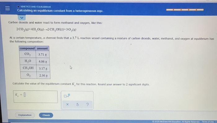 Solved O KINETICS AND EQUILIBRIUM Using the general | Chegg.com
