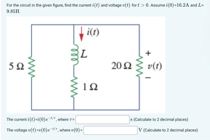 Solved For the circuit in the given figure, find the current | Chegg.com