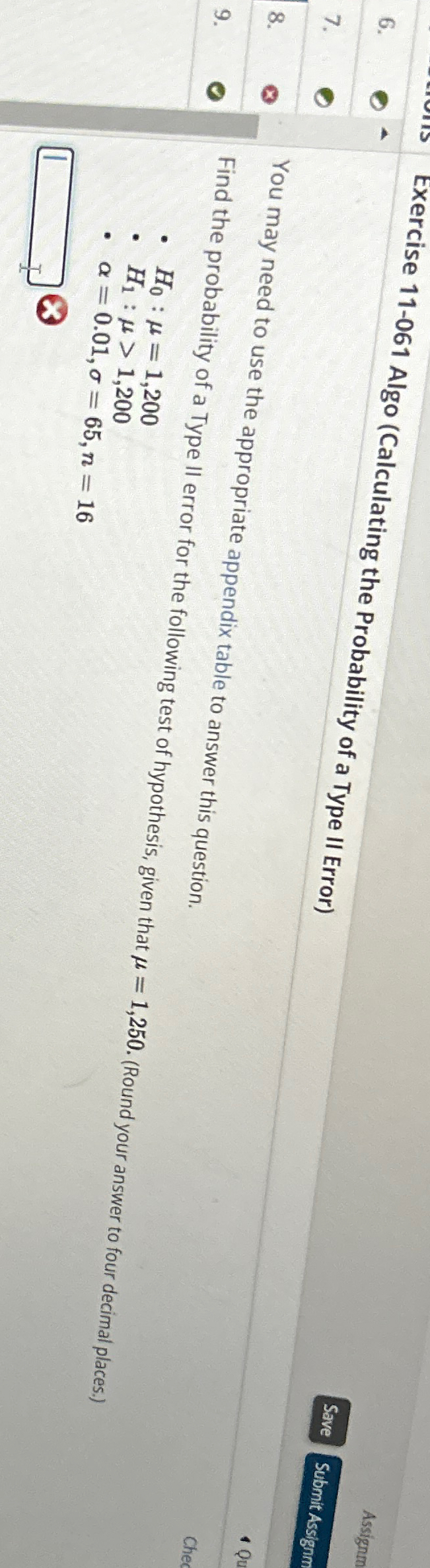 Solved Exercise 11-061 ﻿Algo (Calculating the Probability of | Chegg.com