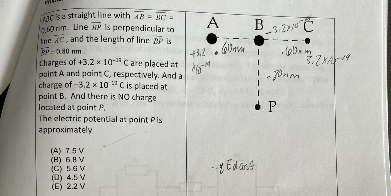 Solved ABC is a straight line with | Chegg.com