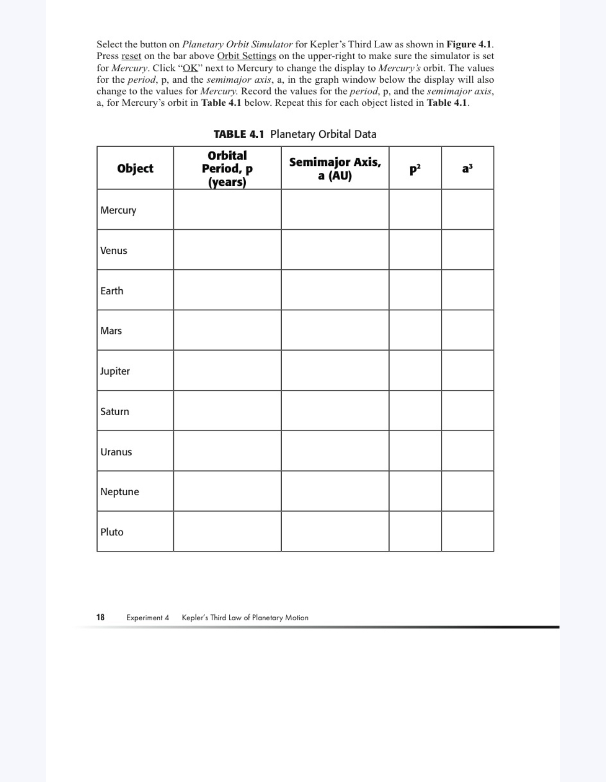 Solved Select the button on Planetary Orbit Simulator for | Chegg.com