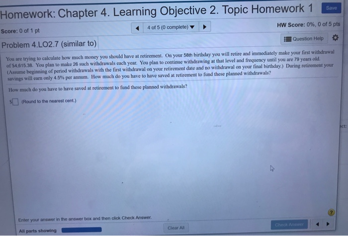 Solved Homework: Chapter 4. Learning Objective 2. Topic | Chegg.com