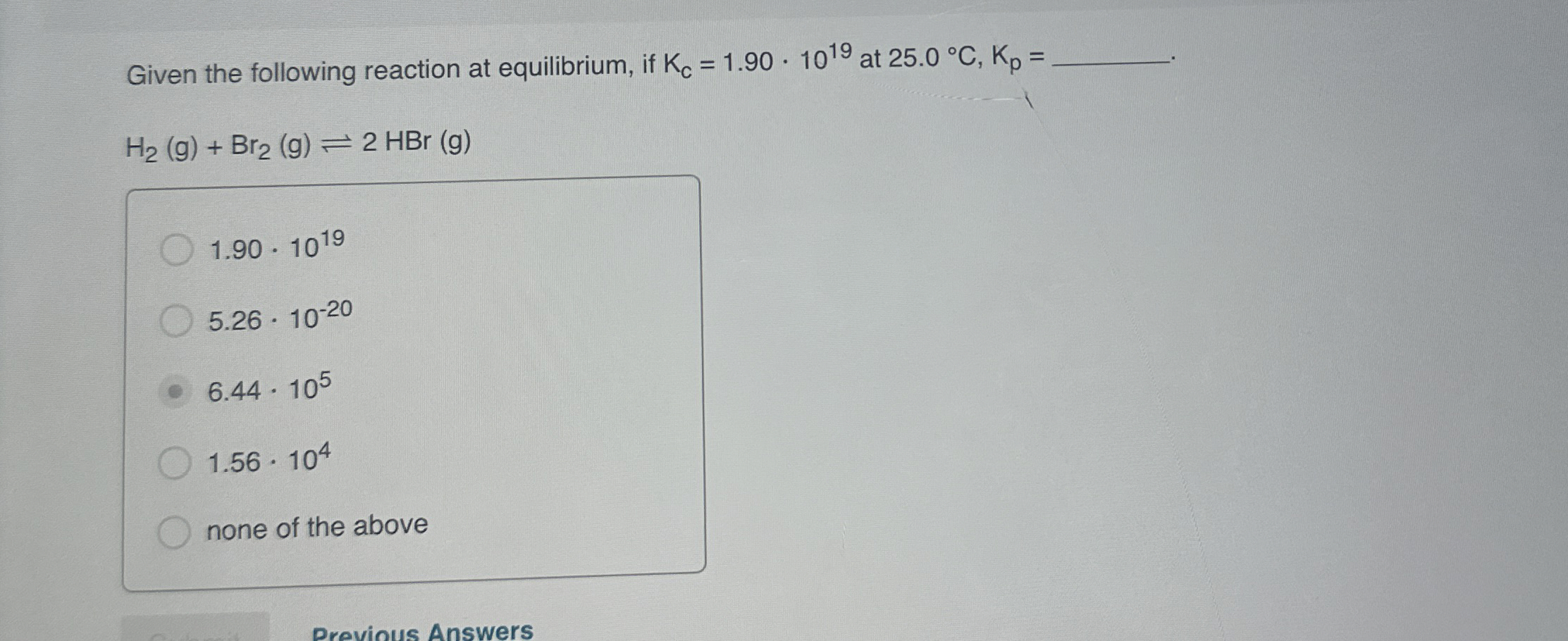 Solved Given the following reaction at equilibrium, if | Chegg.com