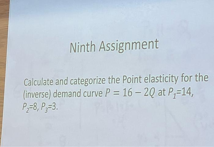 Solved Ninth Assignment Calculate and categorize the Point | Chegg.com