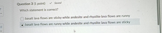 Solved Question 3 (1 ﻿point) ﻿SavedWhich statement is | Chegg.com