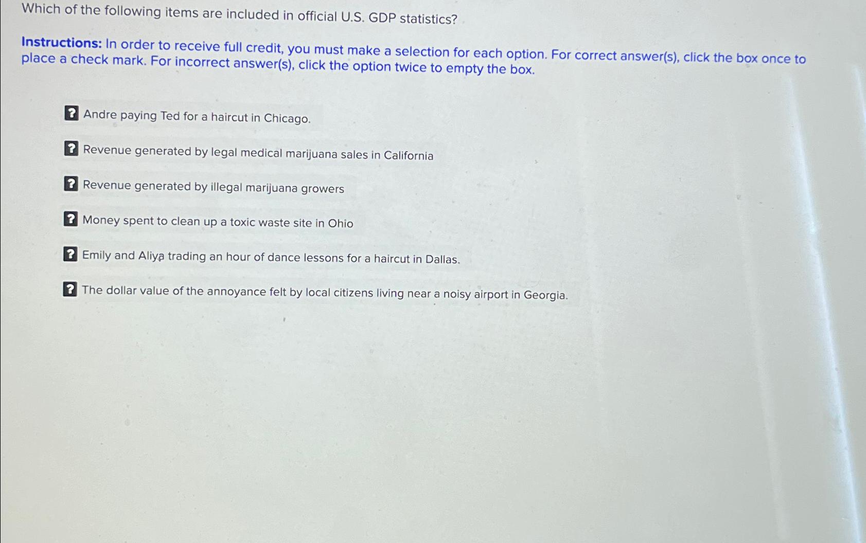 Solved Which of the following items are included in official | Chegg.com