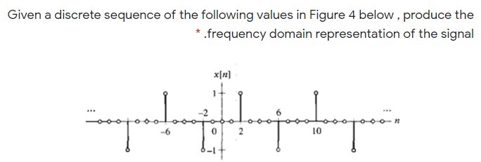 Solved Given a discrete sequence of the following values in | Chegg.com