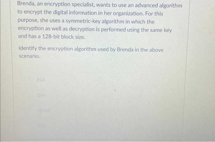 Solved Which of the following algorithms uses a | Chegg.com