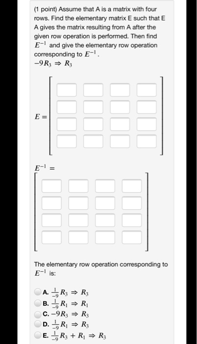 Solved (1 point) Assume that A is a matrix with four rows. | Chegg.com