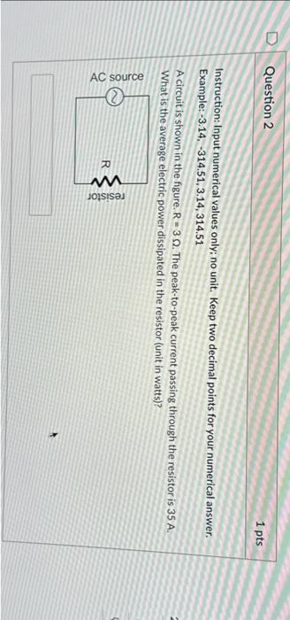 Solved Instruction: Input numerical values only; no unit. | Chegg.com