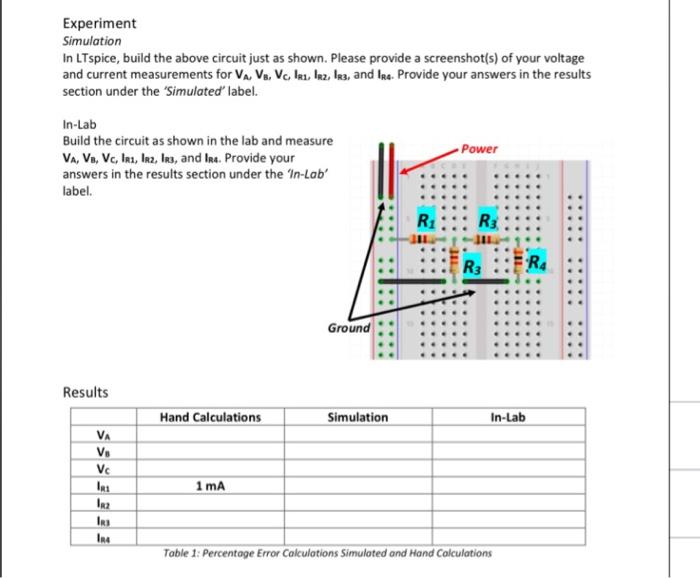 Experiment Simulation In LTspice, build the above | Chegg.com