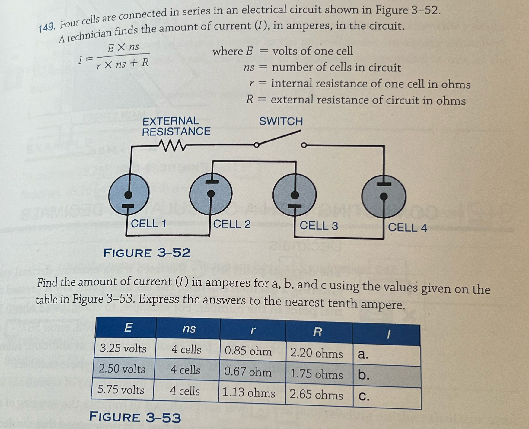 Solved Four cells are connected in series in an electrical | Chegg.com