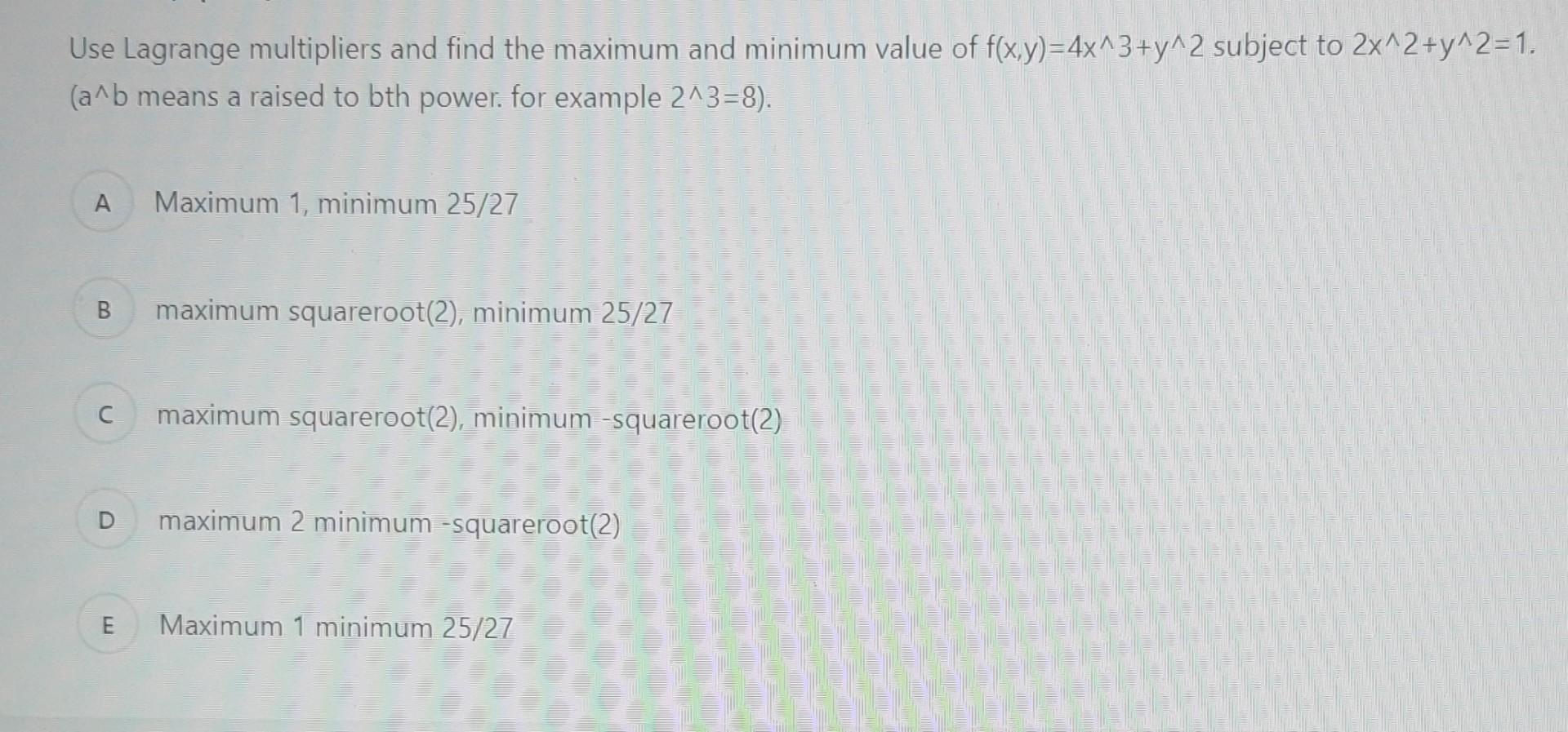 Solved Use Lagrange multipliers and find the maximum and | Chegg.com