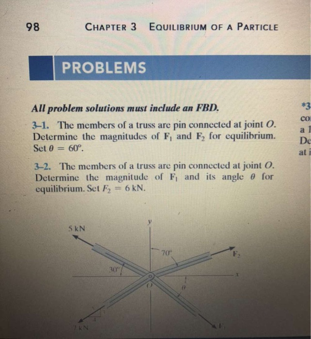 Solved 98 CHAPTER 3 EQUILIBRIUM OF A PARTICLE PROBLEMS All | Chegg.com