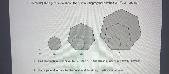 Solved 1. (6 Points) The figure below shows the first four | Chegg.com