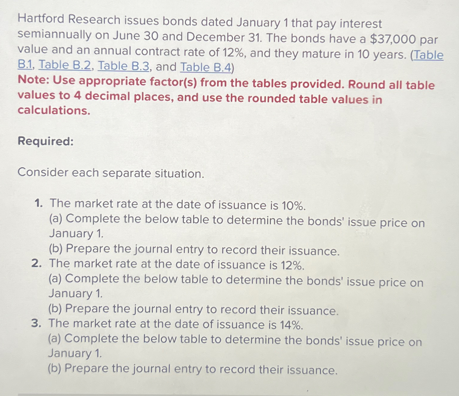 Solved Hartford Research issues bonds dated January 1 ﻿that | Chegg.com