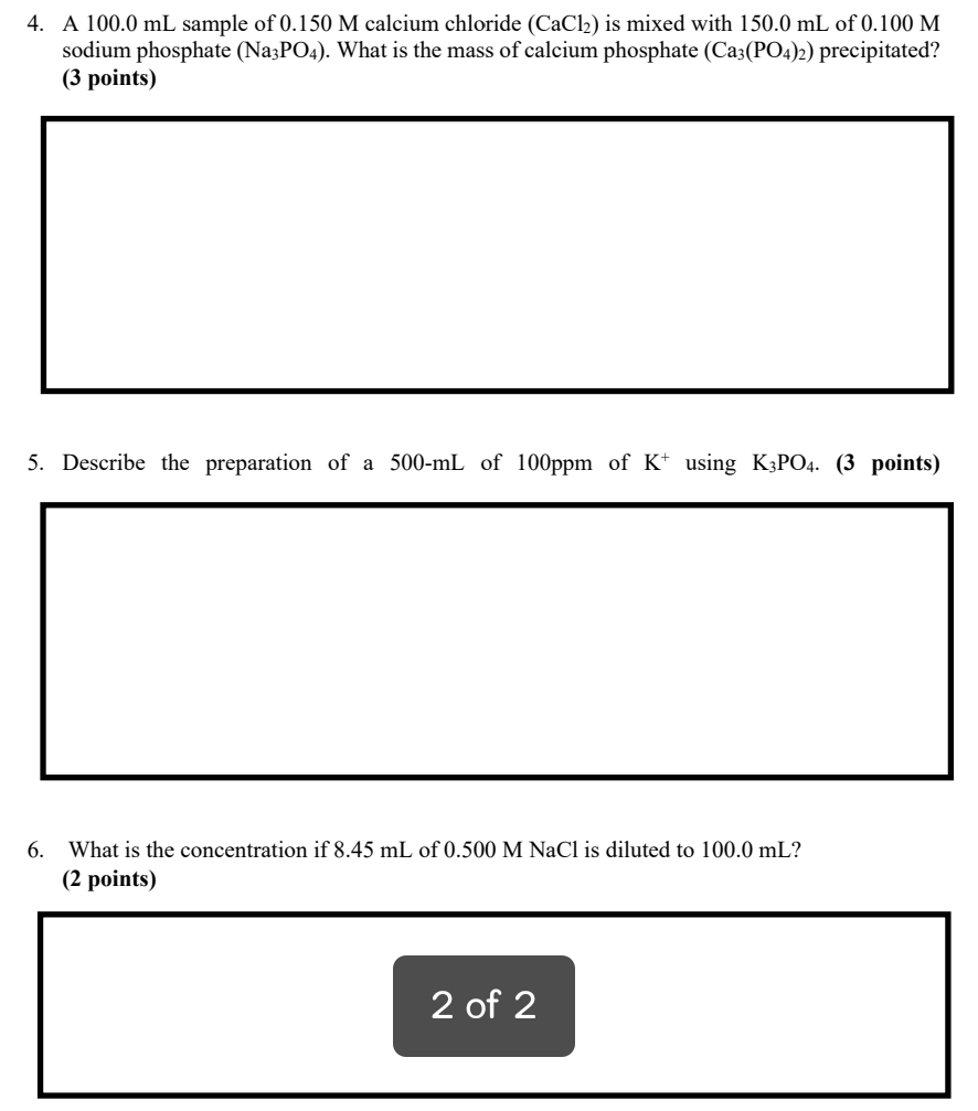 Solved A 100.0 ﻿mL sample of 0.150 ﻿M calcium chloride | Chegg.com