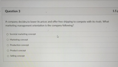 Solved Question 3A company decides to lower its prices and | Chegg.com