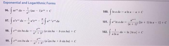 Solved Use the Table of Integrals to evaluate the integral. | Chegg.com