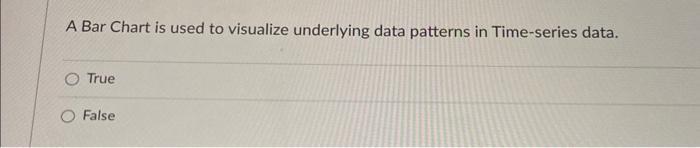 Solved A Bar Chart is used to visualize underlying data | Chegg.com