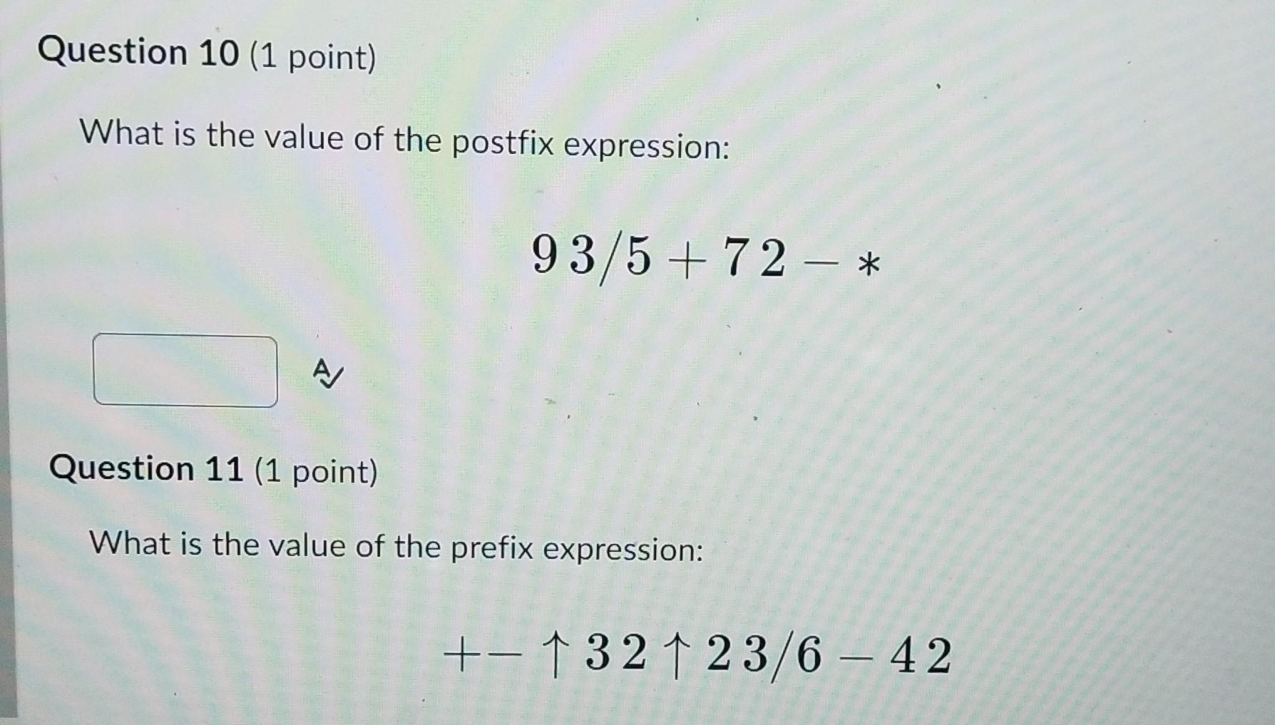 Solved What is the value of the postfix expression: | Chegg.com