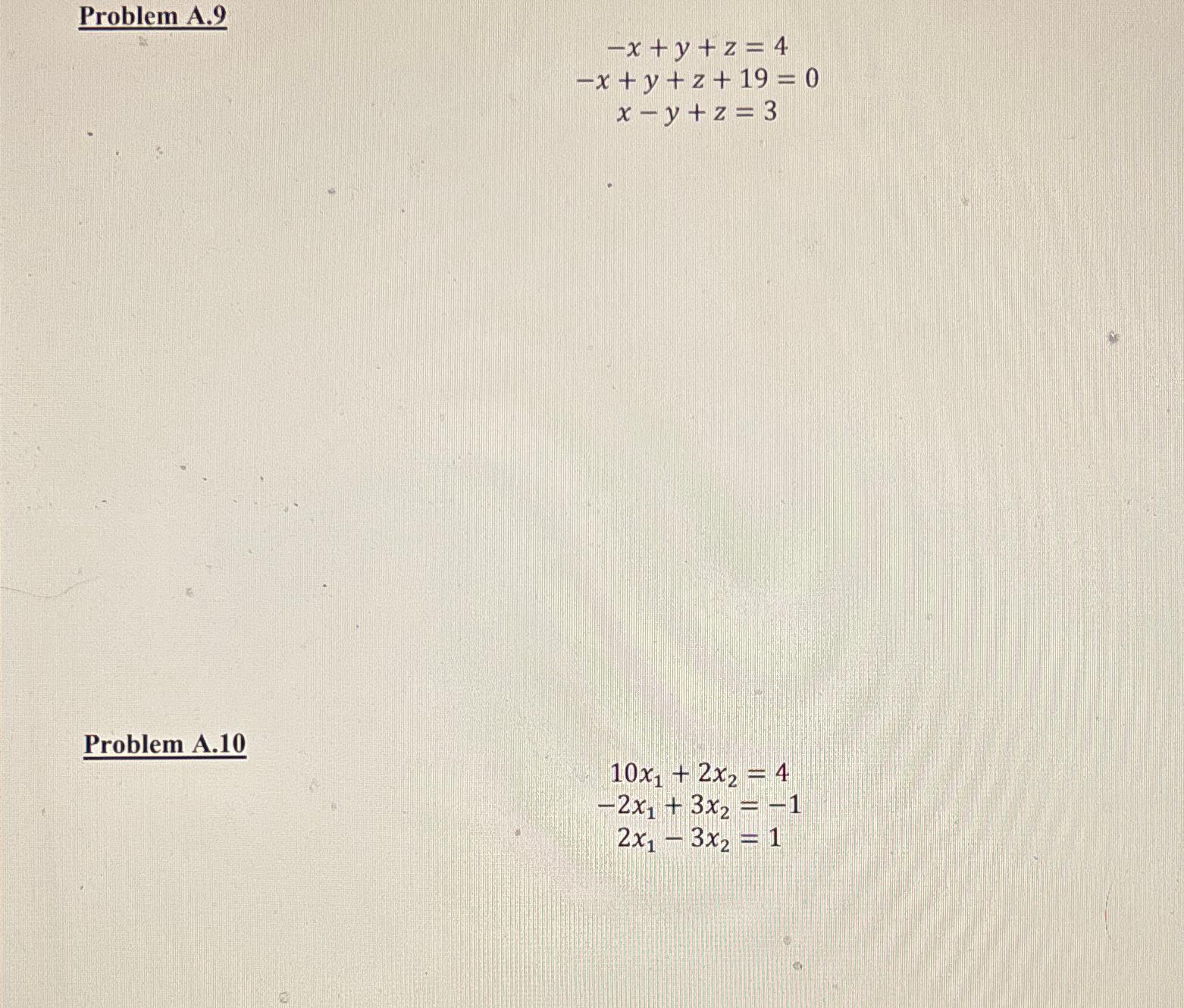Solved Gauss elimination Problem | Chegg.com
