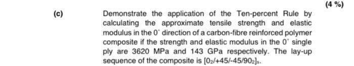 Solved (4 %) (c) ) Demonstrate the application of the | Chegg.com