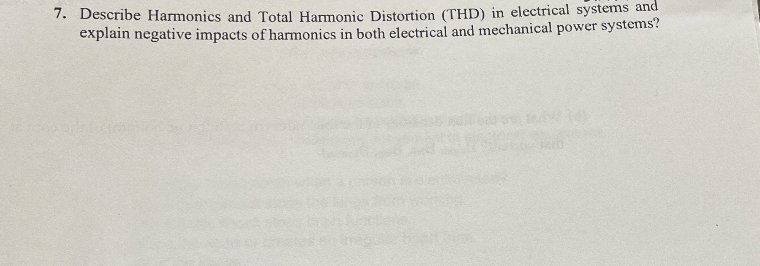 Solved Describe Harmonics and Total Harmonic Distortion | Chegg.com