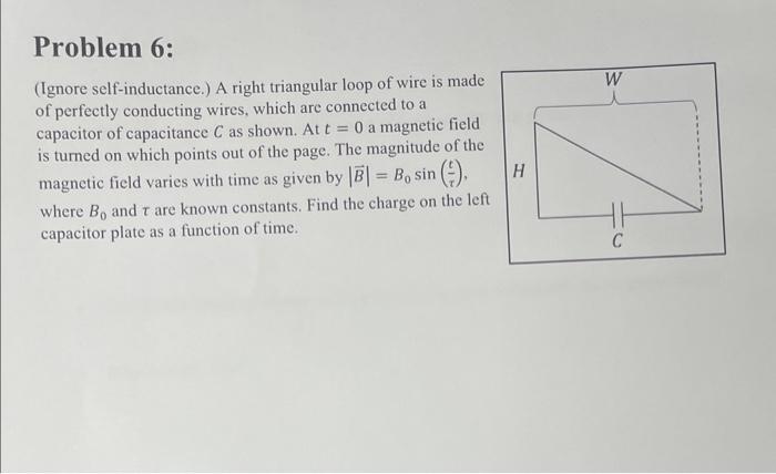 Solved (Ignore self-inductance.) A right triangular loop of | Chegg.com