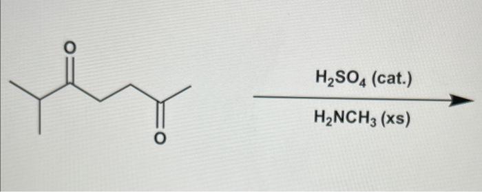 Solved H2SO4 (cat.) H2NCH3 (xs) | Chegg.com