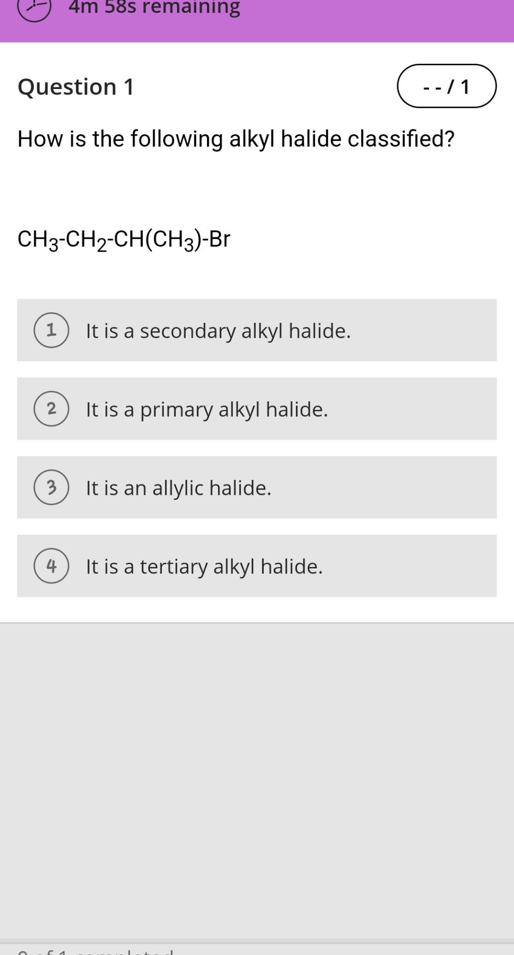 Solved How is the following alkyl halide classified? | Chegg.com