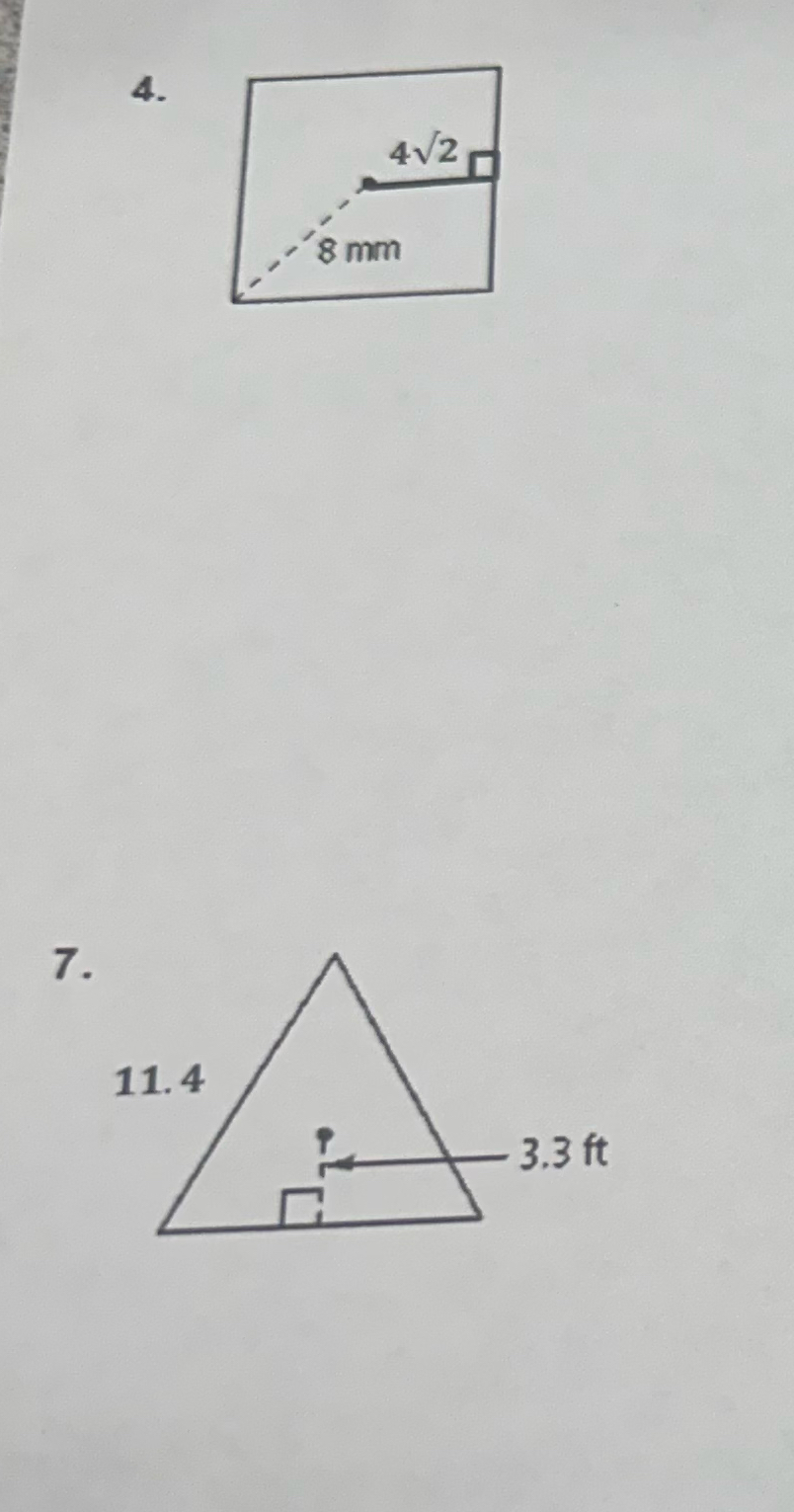 Solved Find the area of each regular polygon with the given | Chegg.com