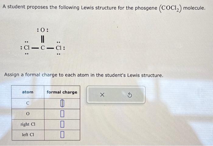 Solved A student proposes the following Lewis structure for | Chegg.com