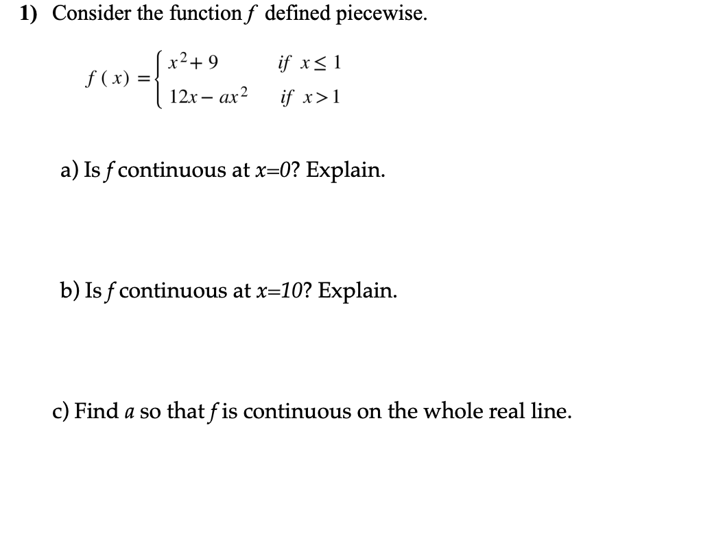 Solved Consider the function f ﻿defined | Chegg.com