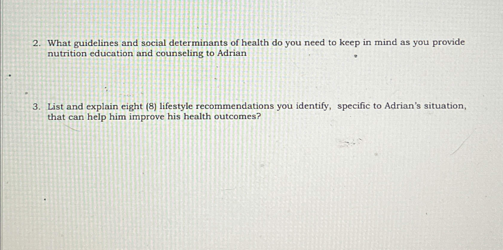 Solved Adrian is a 16-year-old male who currently attends | Chegg.com