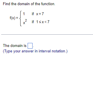 Solved Find the domain of the | Chegg.com