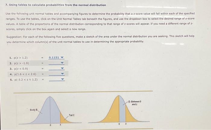 Solved Use the following unit normal tables and accompanying | Chegg.com