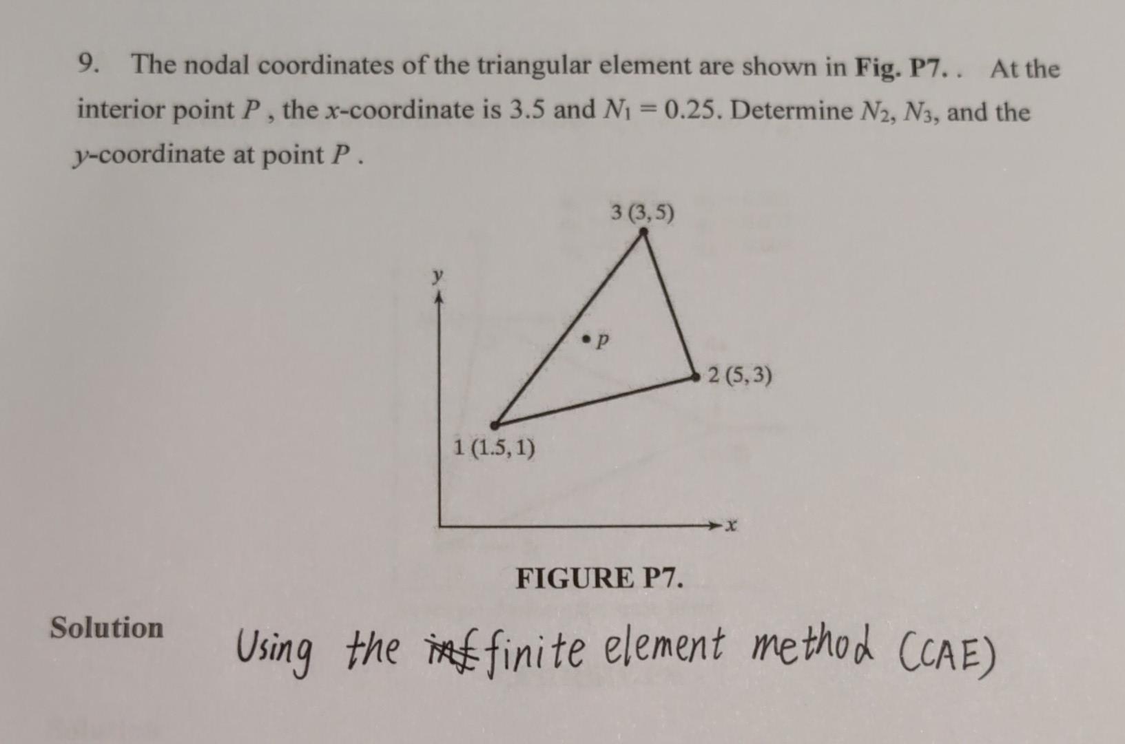 Solved The nodal coordinates of the triangular element are | Chegg.com