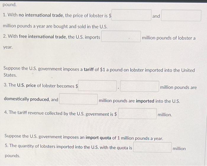Solved The graph above shows the market for lobster in the | Chegg.com