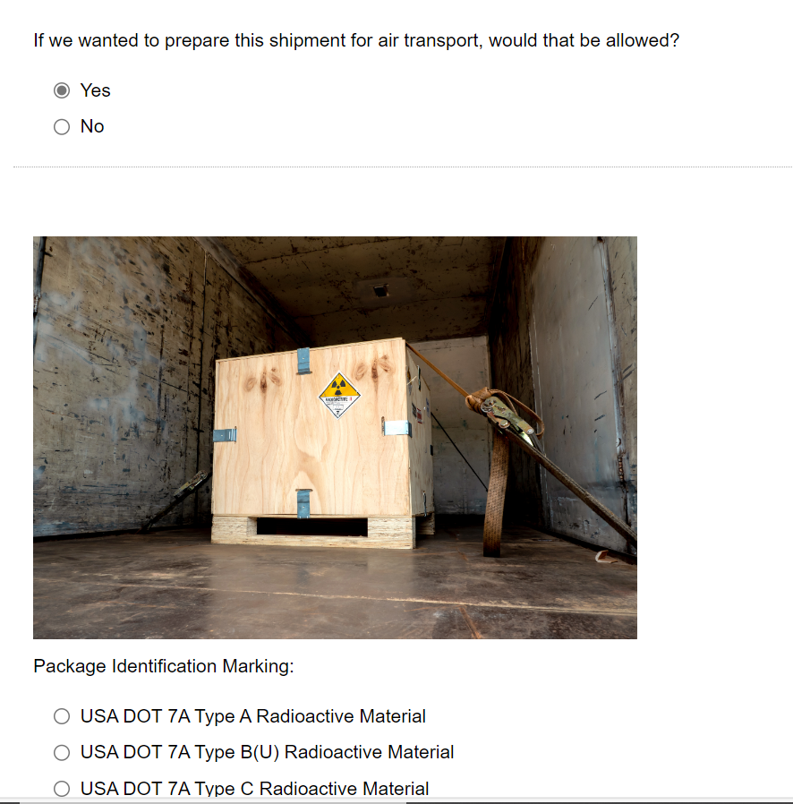 Solved Package Identification Marking:USA DOT 7A Type A | Chegg.com