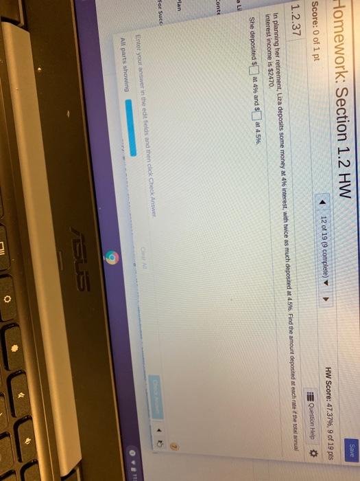 Solved Save Homework Section 1 2 Hw Score 0 Of 1 Pt 12 Of