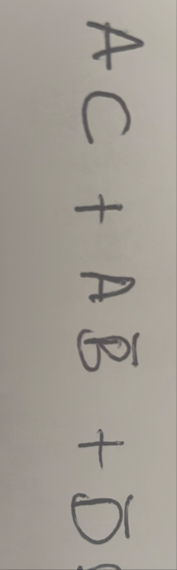 AC+Abar (B)+bar (D) ﻿Simplify using boolean algebra | Chegg.com